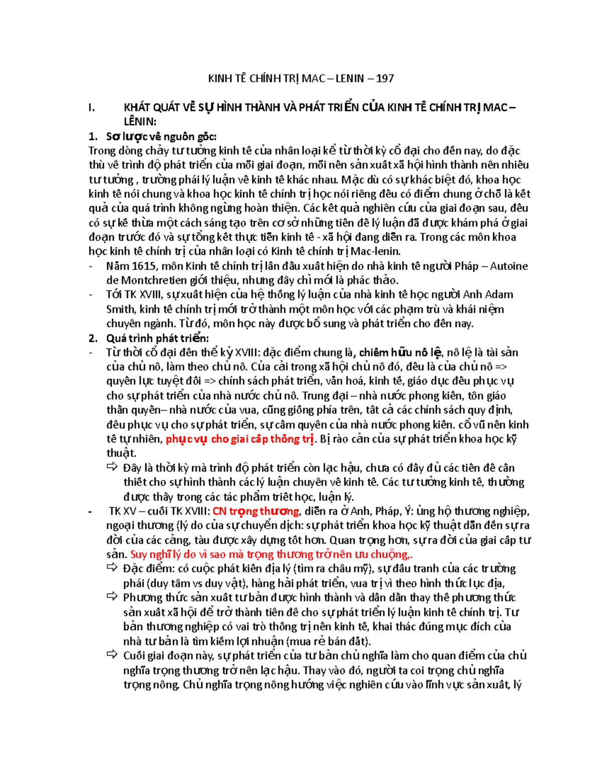 KINH TẾ CHÍNH TRỊ MAC - KINH TẾẾ CHÍNH TR MAC – LENIN – 197Ị I. KHÁT QUÁT VỀỀ S Ự HÌNH THÀNH VÀ ...