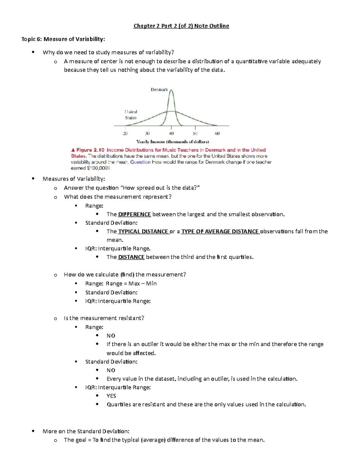 Chapter 2 Topic 6 - Lecture notes from slides as well as verbal ...