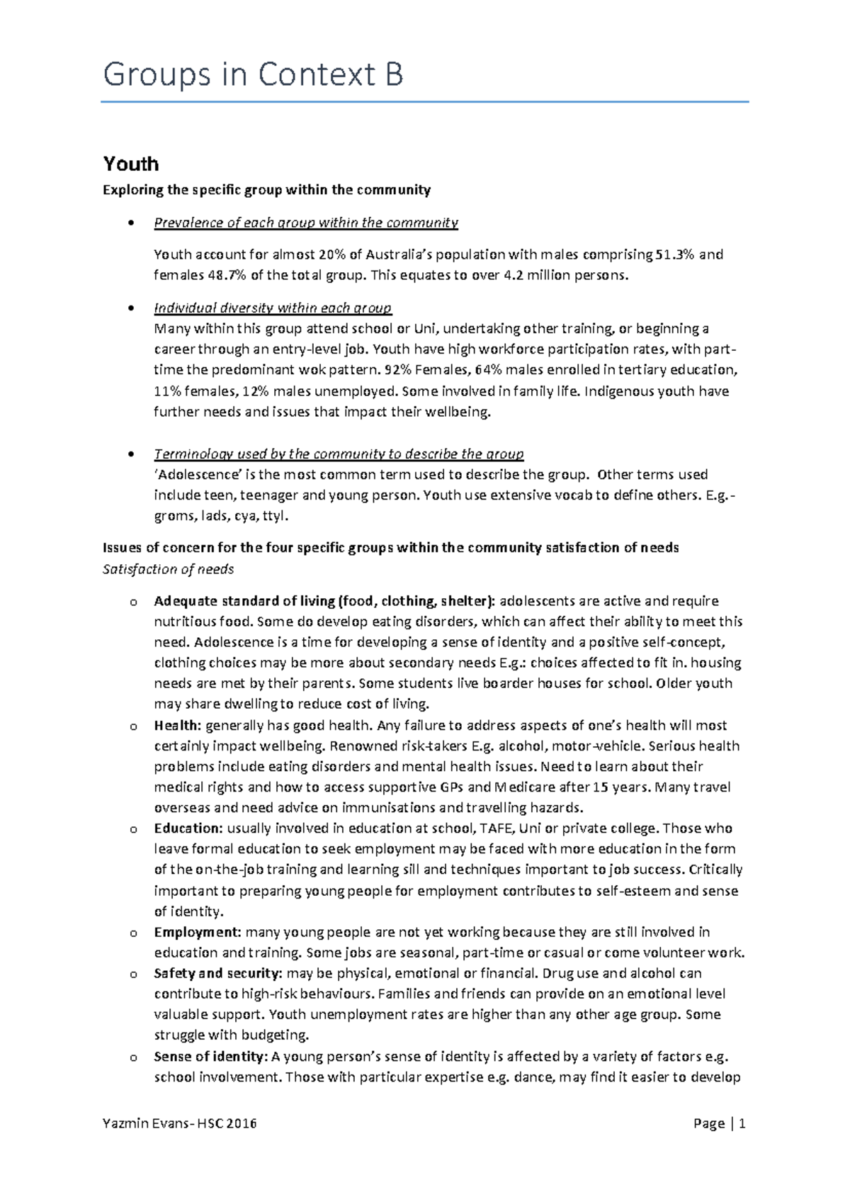 Groups in context 3 - Youth Exploring the specific group within the ...