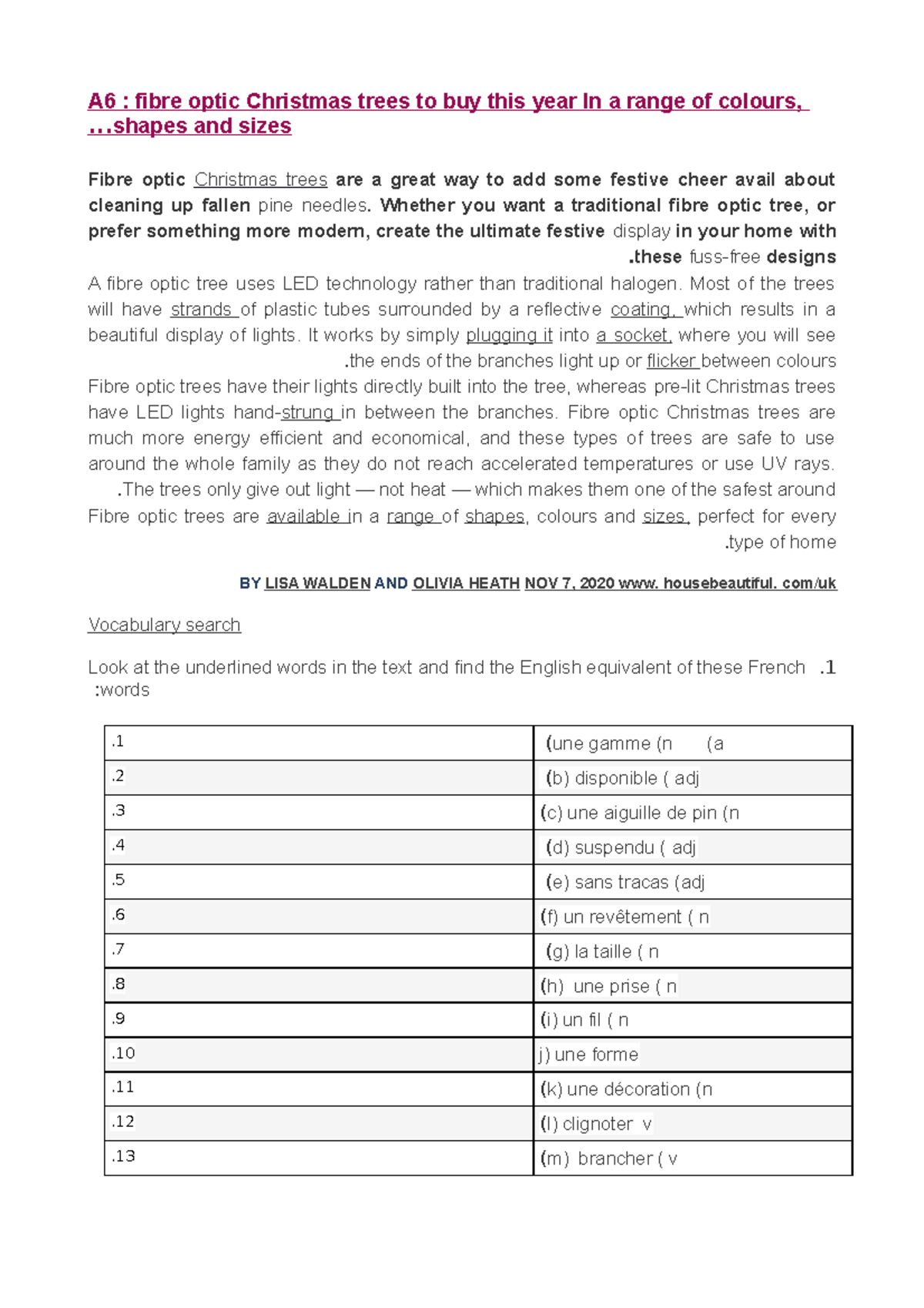 A6 Fibre Optic Christmas Trees - A6 : fibre optic Christmas trees to buy this year In a range of ...