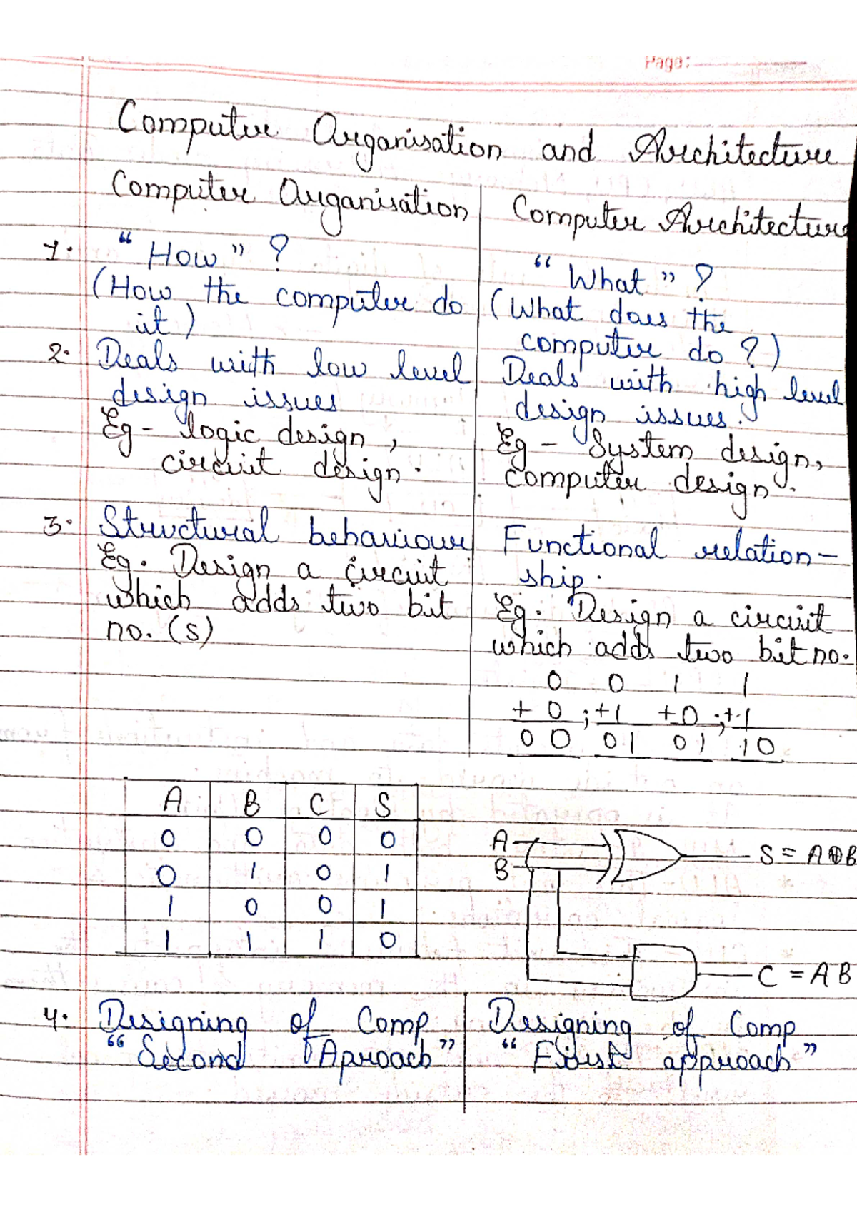 Coa unit 1 - B.Tech CSE (2nd Year) - Studocu