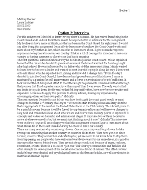 Integrative Paper - Mallory Becker Kellie Fickel HMSV 1130 02/10 ...
