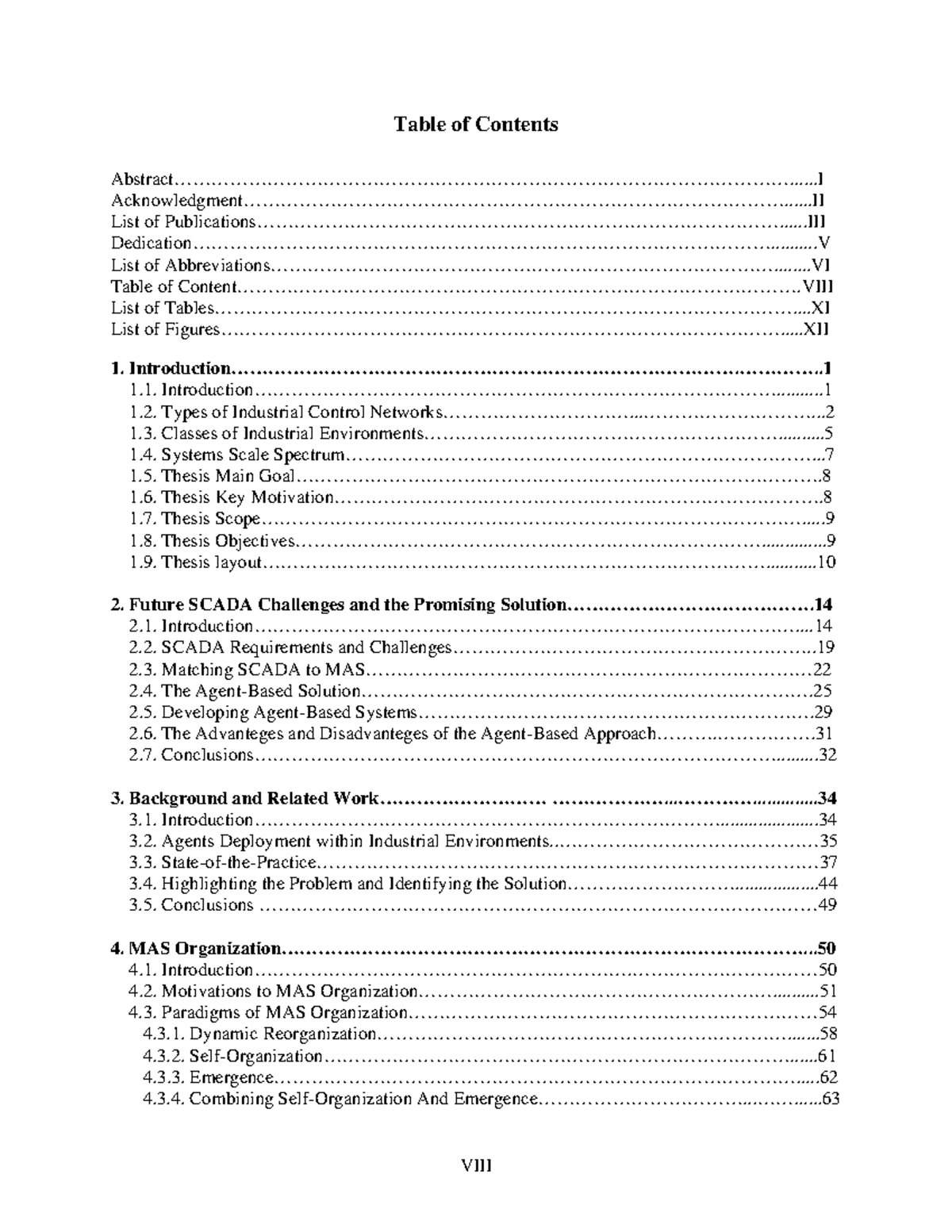 Agent-based SCADA Systems - Table of Contents - Studocu