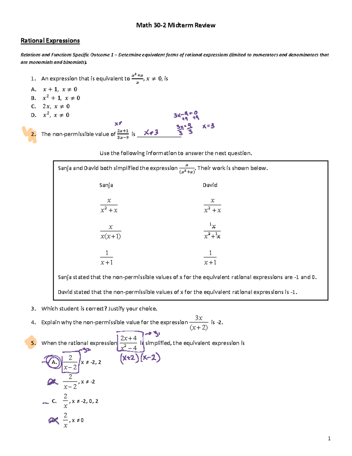 Math 30-2 Mid-term Review 2018 (pdf) - Math 30-2 Midterm Review ...