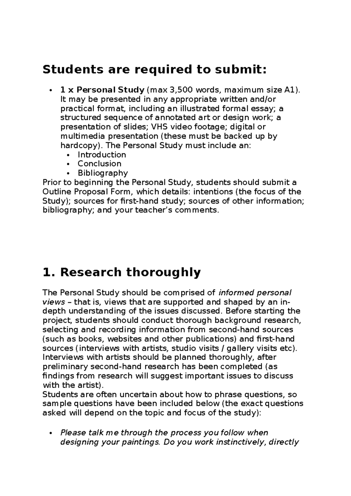 Writing%20Personal%20Study%20%281%29 - Students are required to submit ...