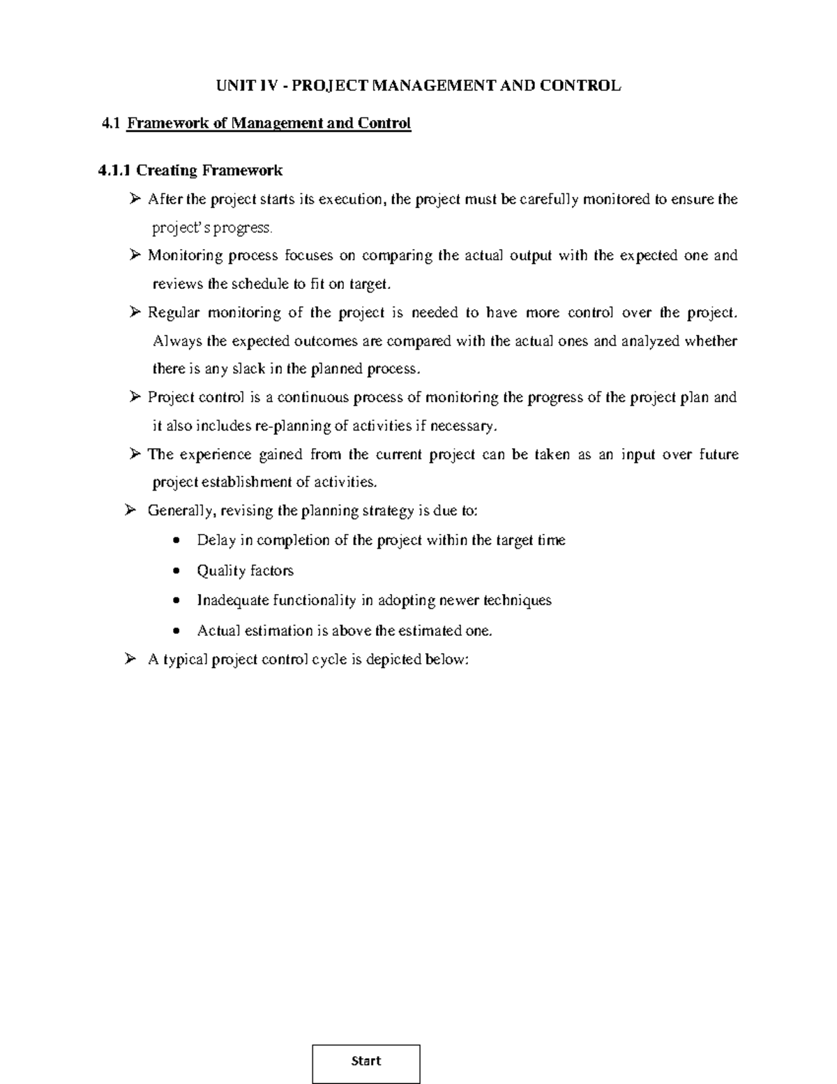 Project-management-and-control Unit 4 - Start UNIT IV - PROJECT ...