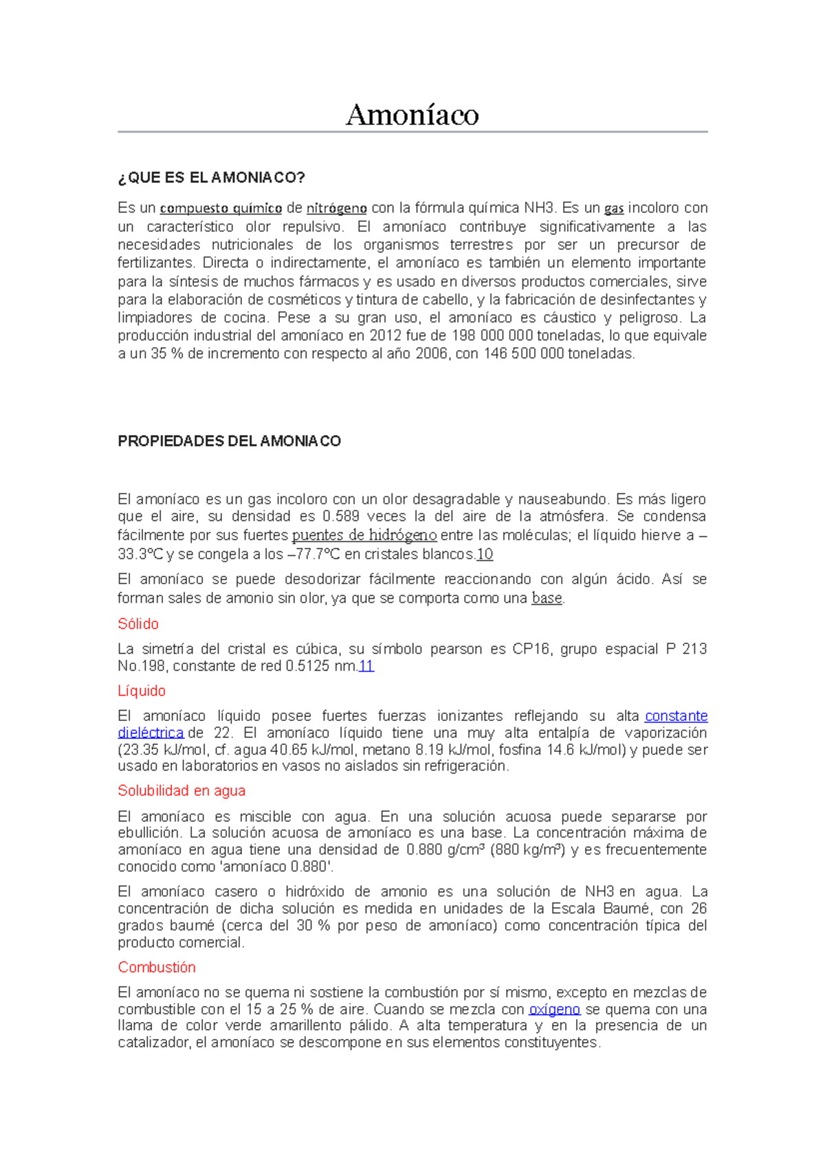 EL Amoniaco - rrrrrrr - Amoníaco ¿QUE ES EL AMONIACO? Es un compuesto ...