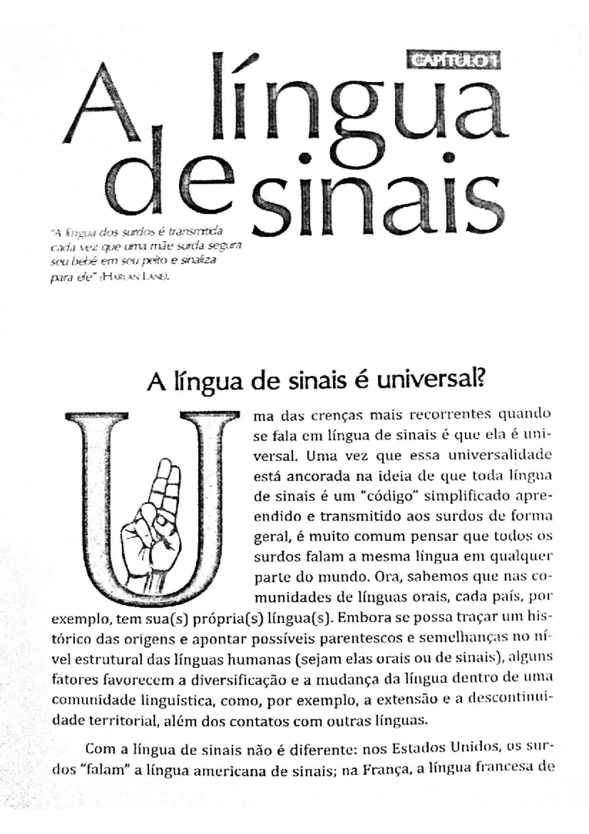 Capitulo 1 parte 1 - texto - Seminário Linguístico - Studocu