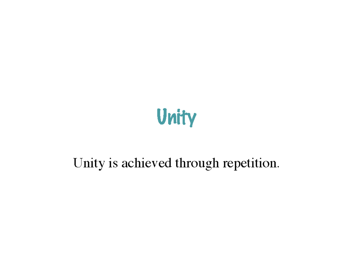 Unity+Variation 2013 - art history - Unity Unity is achieved through ...