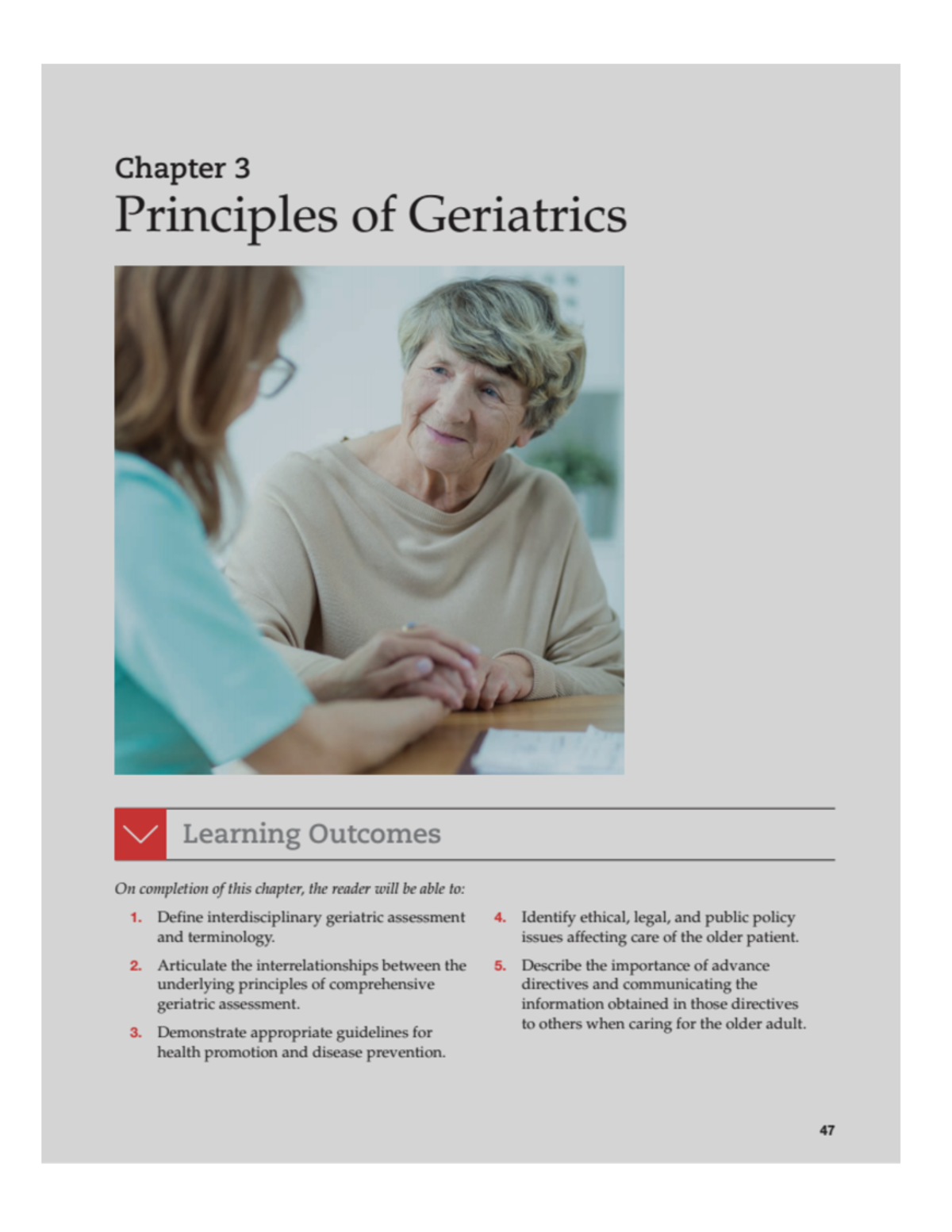 Ch 3 - test bank - Chapter 3 Principles of Geriatrics Learning Outcomes ...