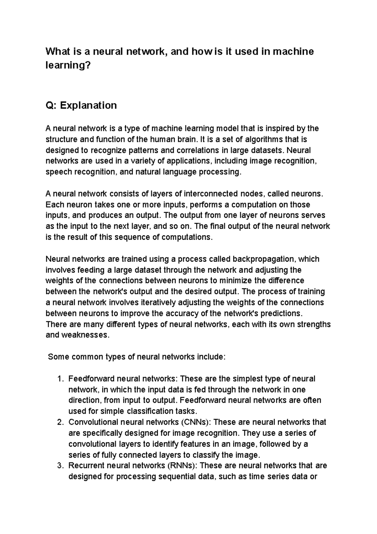 What is a neural network, and how is it used in machine learning - What is a neural network, and ...