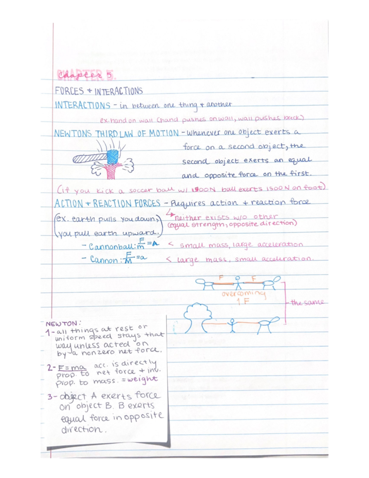 Chapter 5 Notes/Practice Questions - PHY 1025 - Studocu