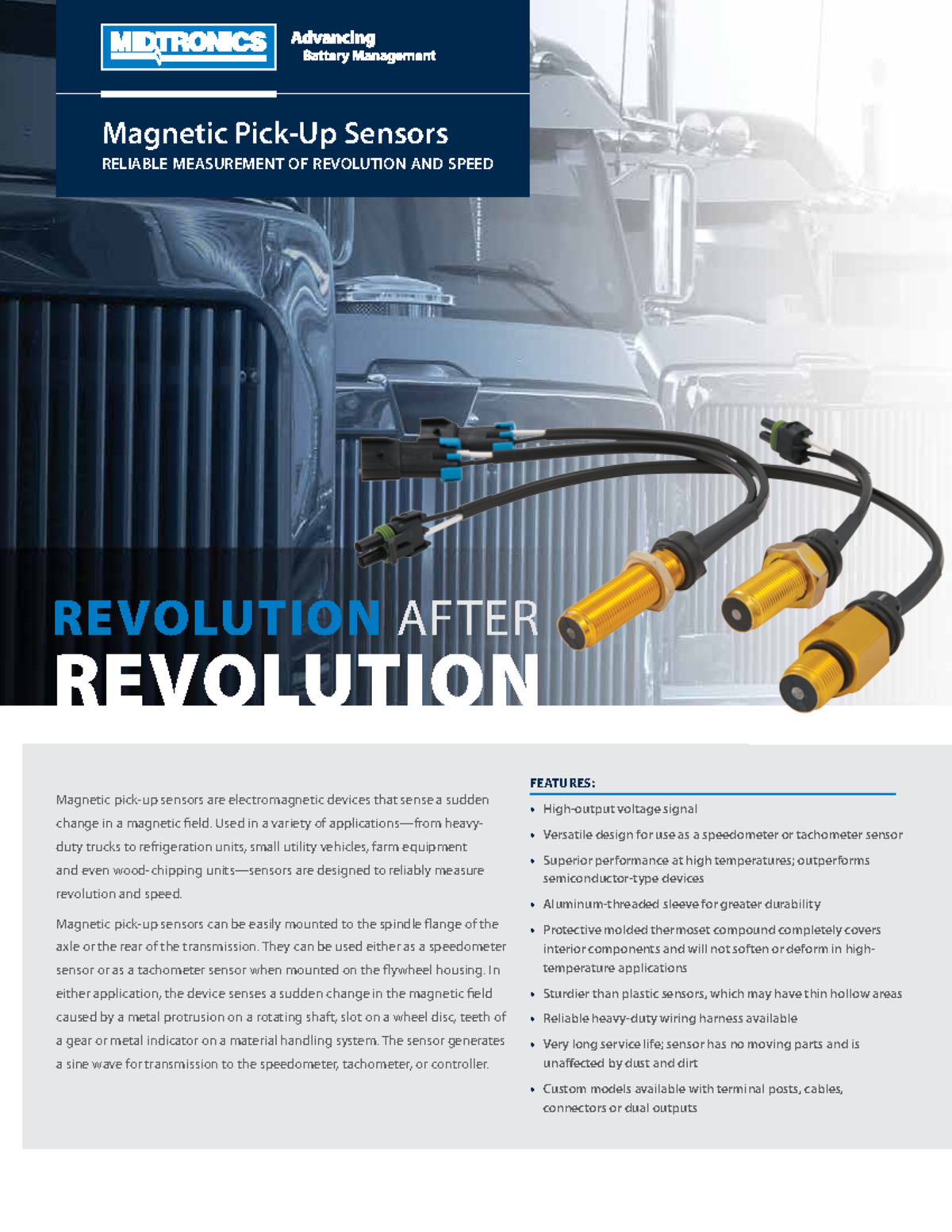 MPU Midtronics - FEATURES: High-output voltage signal Versatile design ...