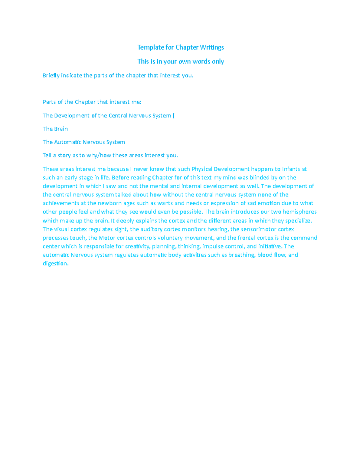 Chapter 4 outline - Template for Chapter Writings This is in your own ...