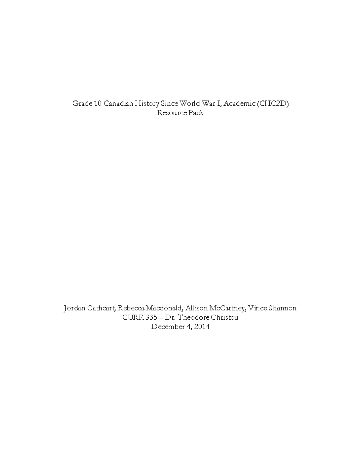 CHC2D - History notes - ठ⃚ ठ⃚ ठ⃚ ठ⃚ ठ⃚ ठ⃚ ठ⃚ ठ⃚ ठ⃚ Grade 10 Canadian ...