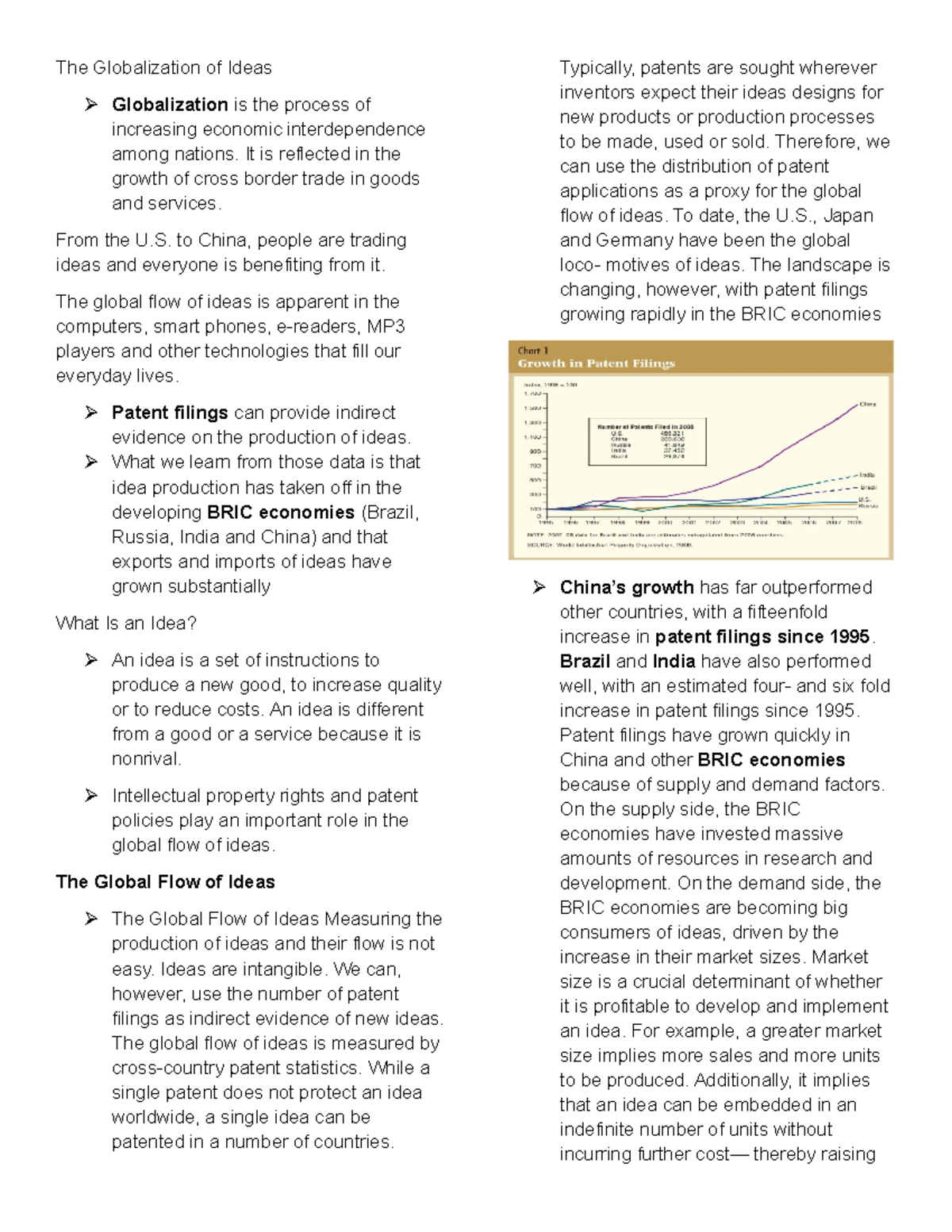 Final SS1D - The Globalization of Ideas Globalization is the process of ...