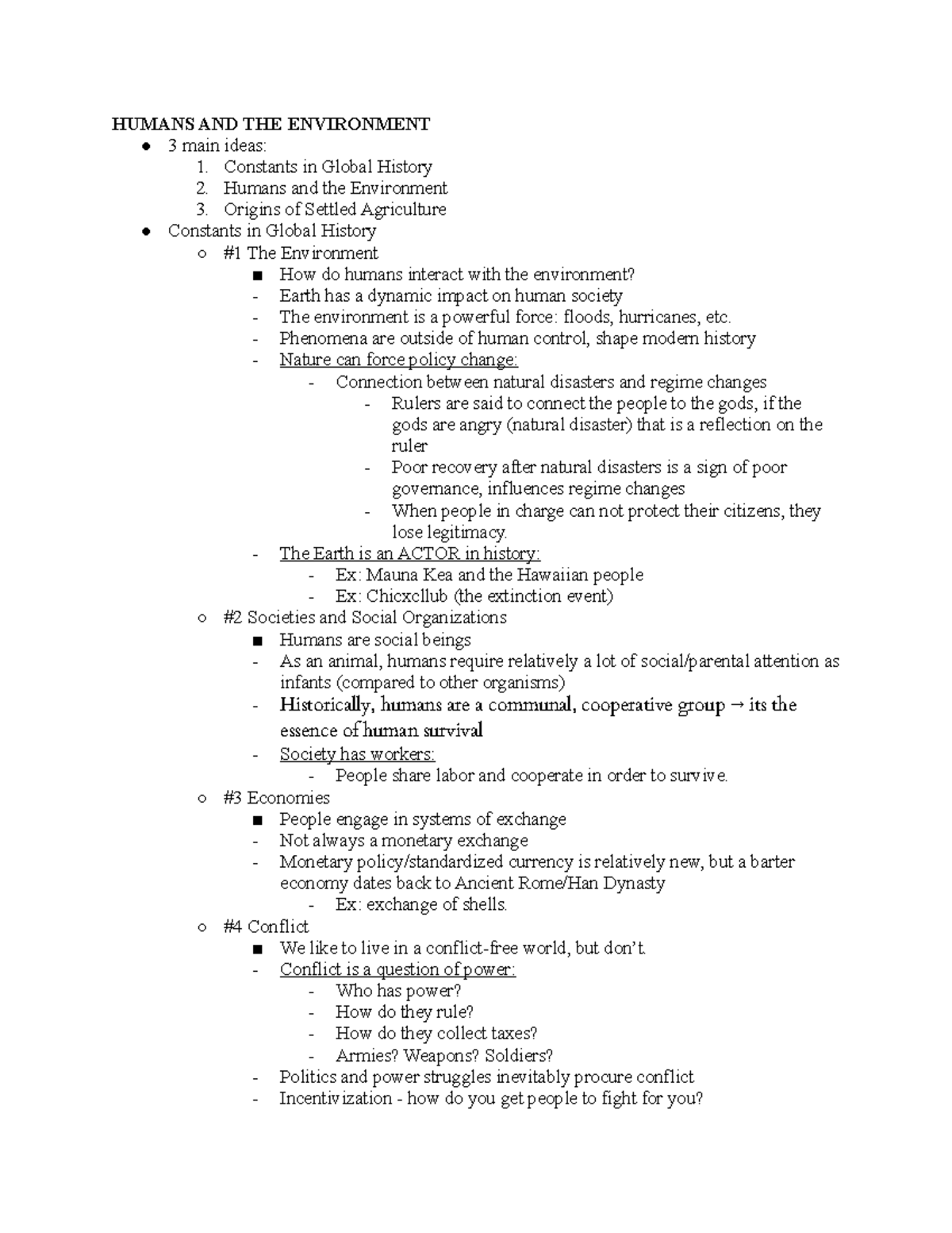 Lecture Notes Humans and the Environment - HUMANS AND THE ENVIRONMENT 3 ...