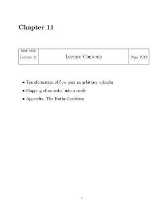 Lecture 9 MAE 230A Inviscid Fluid Mechanics - Chapter 9 MAE 230A ...