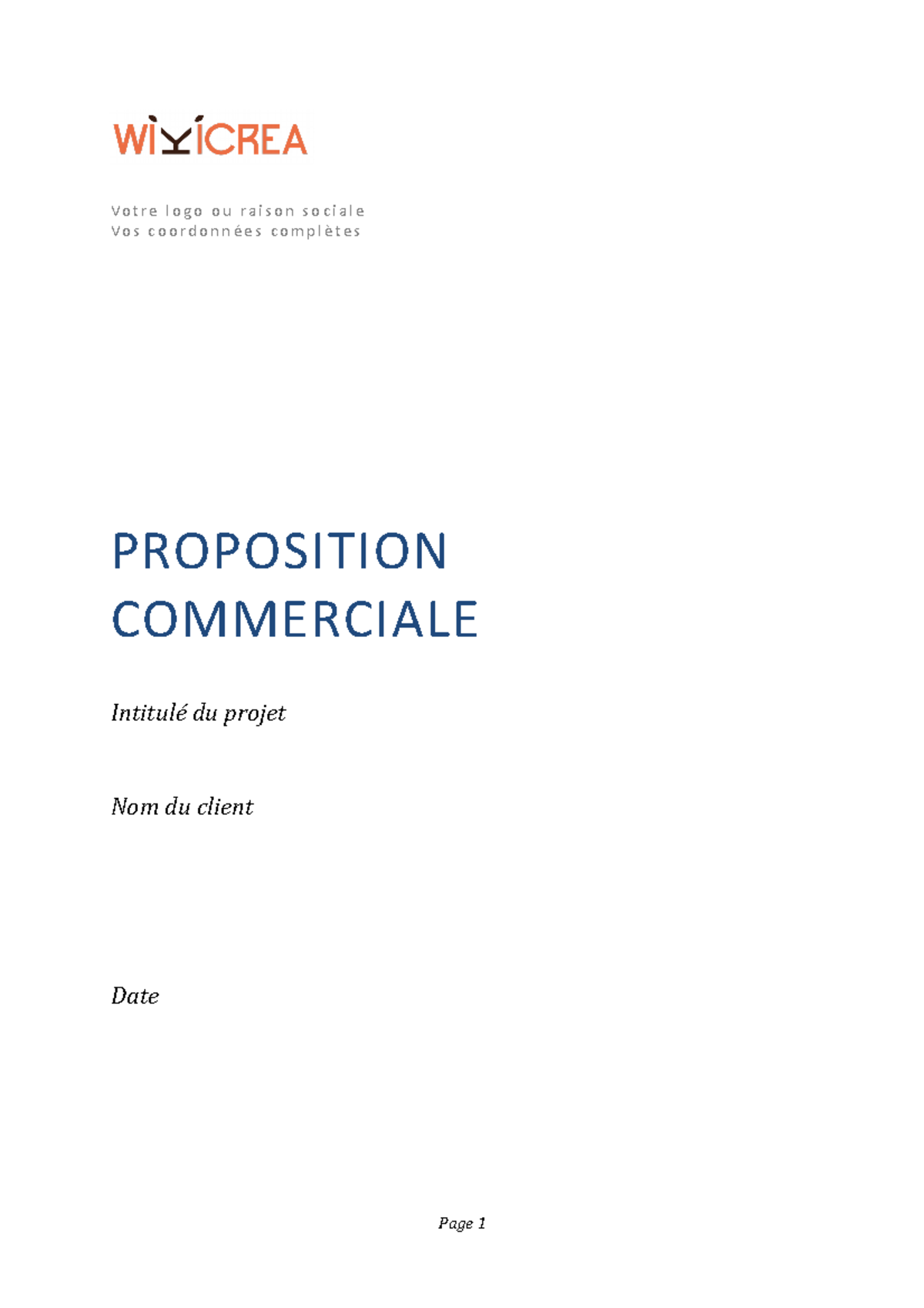 Exemple de proposition commerciale modèle word gratuit - Vo t r e l o g ...