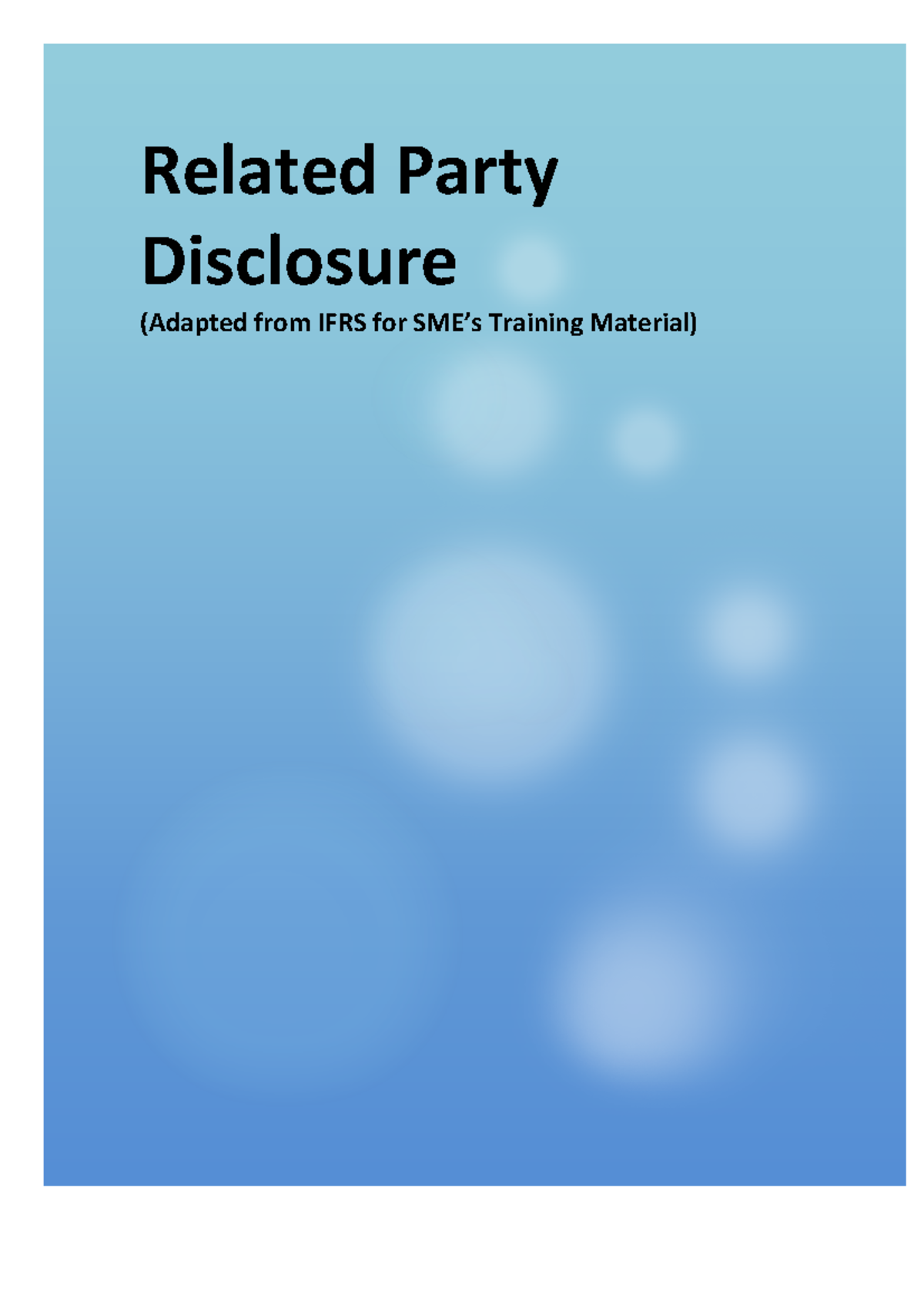 Week 20 - Section 33 Related Party Disclosure Course Notes 20 Aug 2018 ...