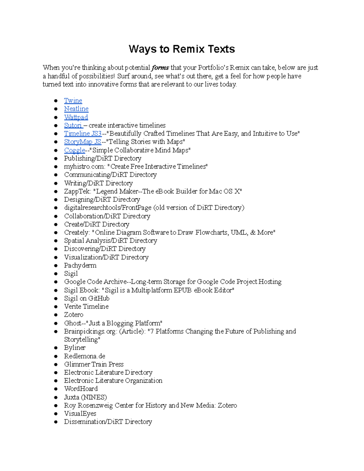 Ways to Remix Texts: english - Ways to Remix Texts When you’re thinking ...