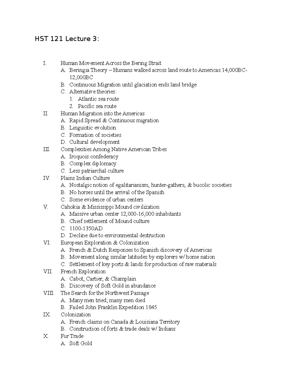 HST 121 Lecture 3 - HST 121 Lecture 3: I. Human Movement Across the ...