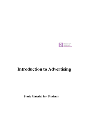 Ch17 - Advertising notes - MASS COMMUNICATION MODULE - 5 Notes ...