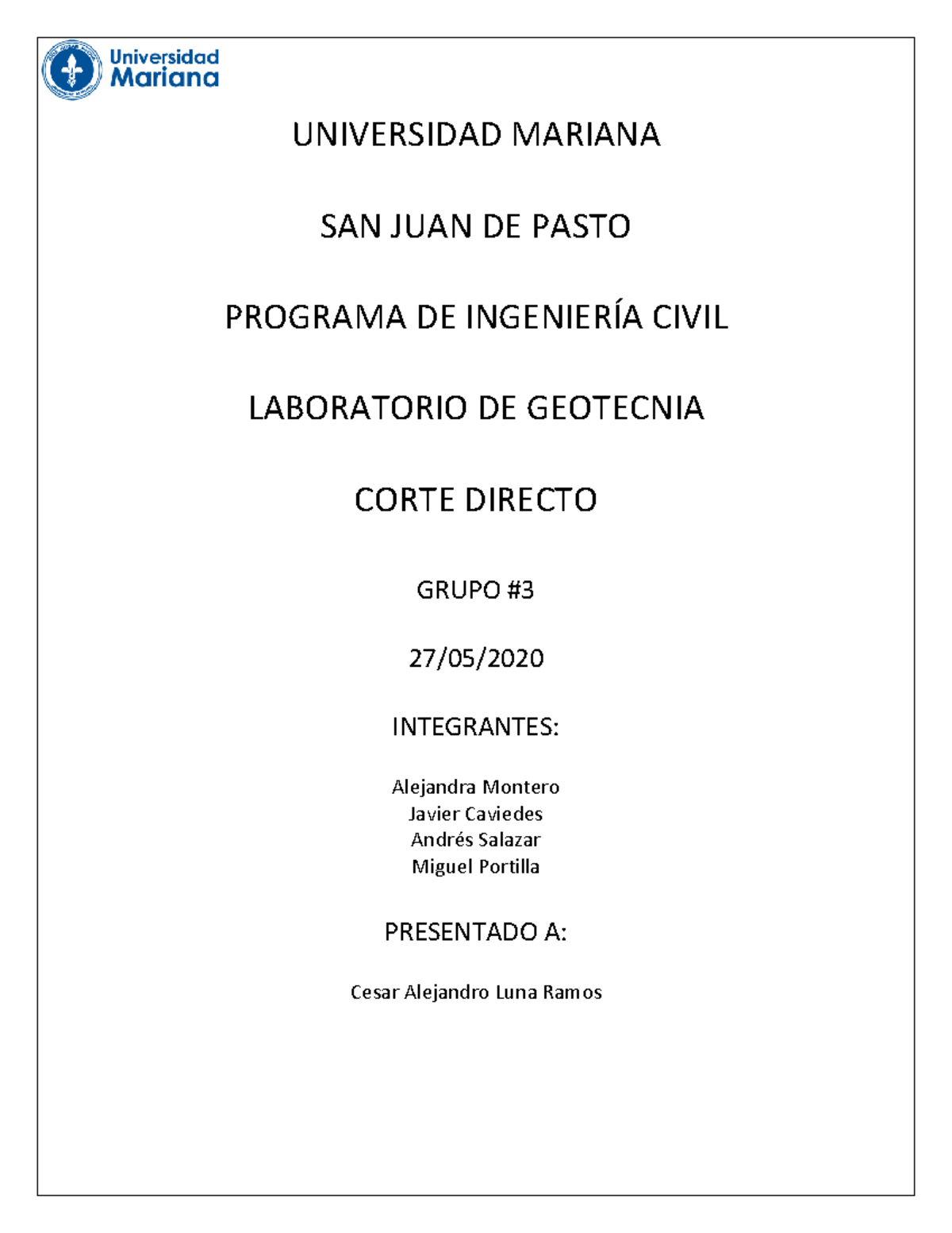 Laboratorio por Corte Directo - Warning: TT: undefined function: 32 Warning: TT: undefined ...