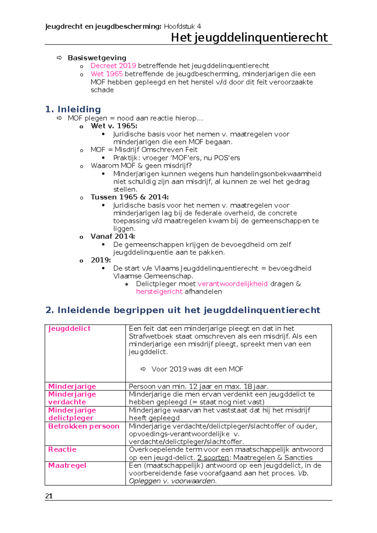 J&J Hf 4 Het jeugddelinquentierecht - Jeugdrecht en jeugdbescherming ...