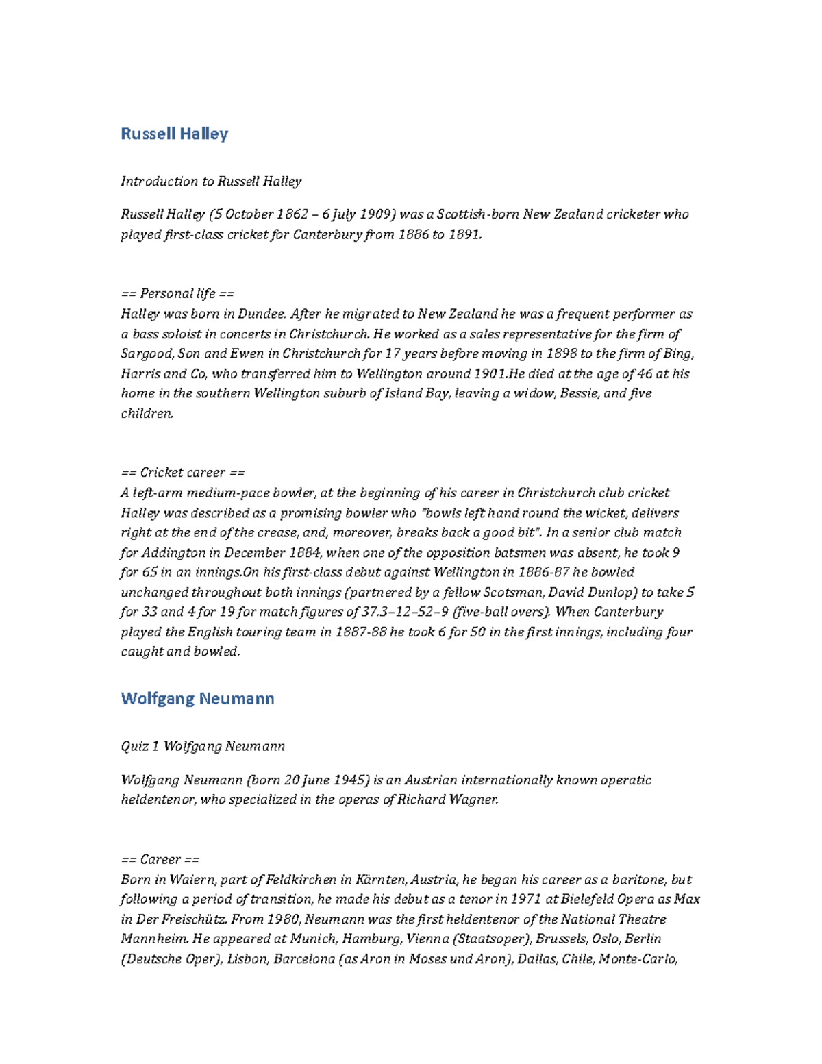PSY167 Quiz Russell Halley - Russell Halley Introduction to Russell ...