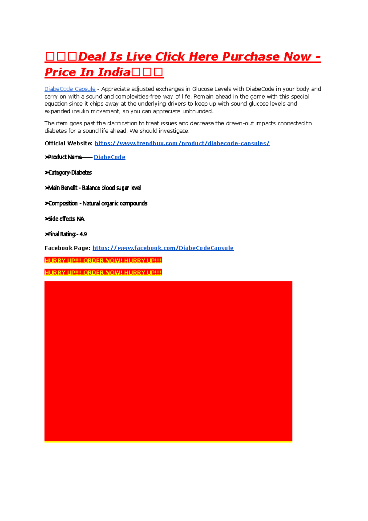 Diabe Code Capsule - PURE Ingredients Normalizing Sugar Levels - 💙💙💙 ...