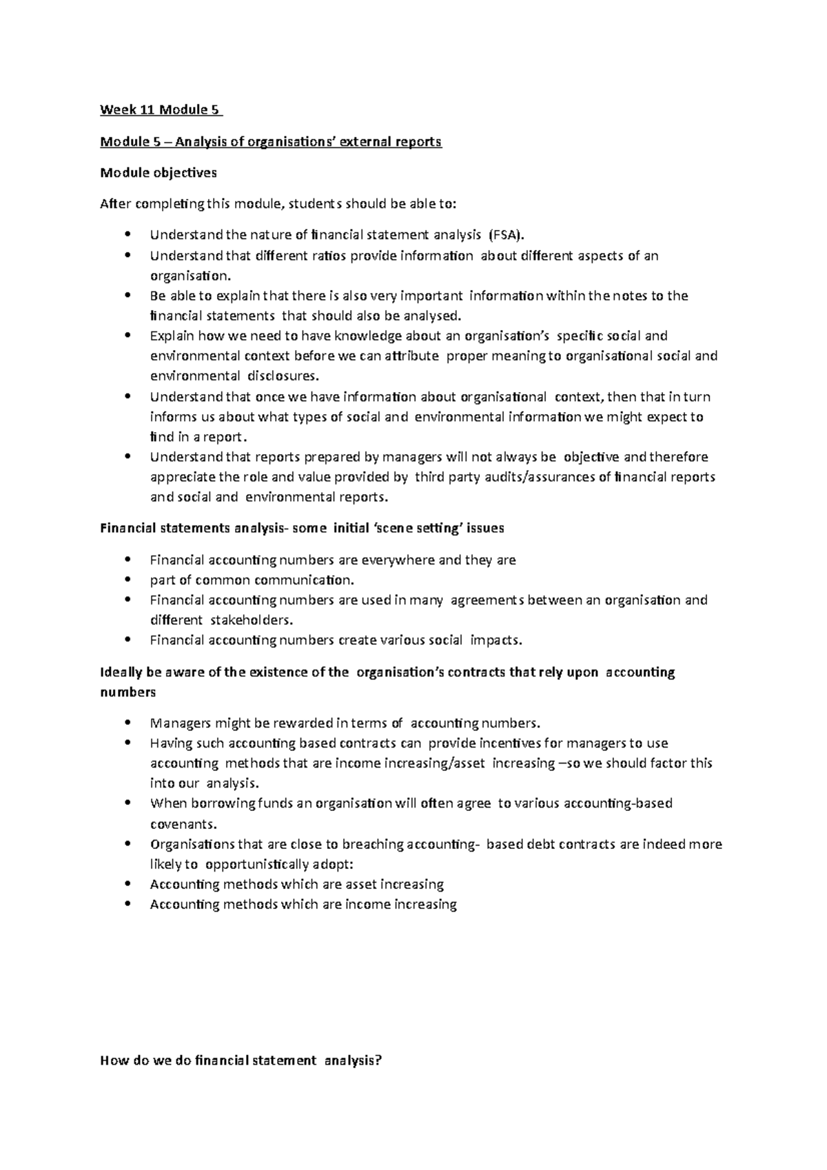 Week 11 Module 5 - Lecture notes 11 - Week 11 Module 5 Module 5 ...