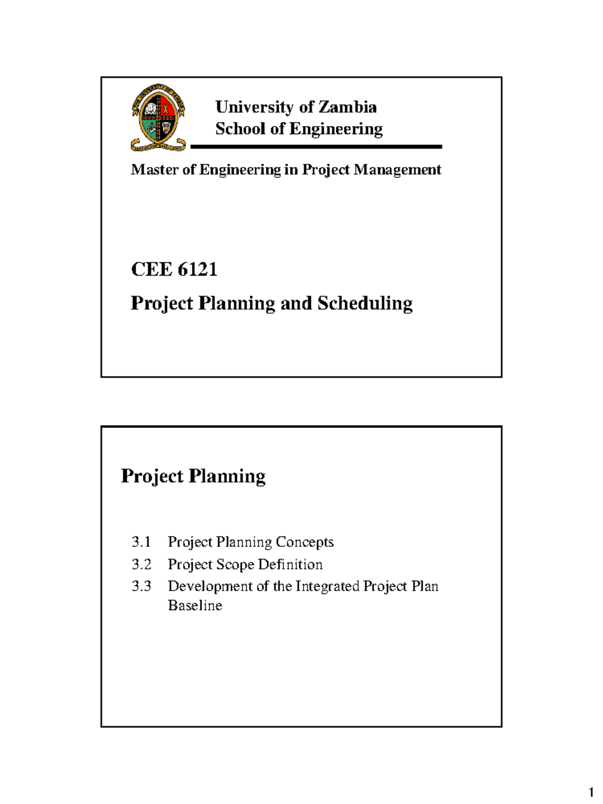 CEE 6121 Project Planning II - Master of Engineering in Project ...