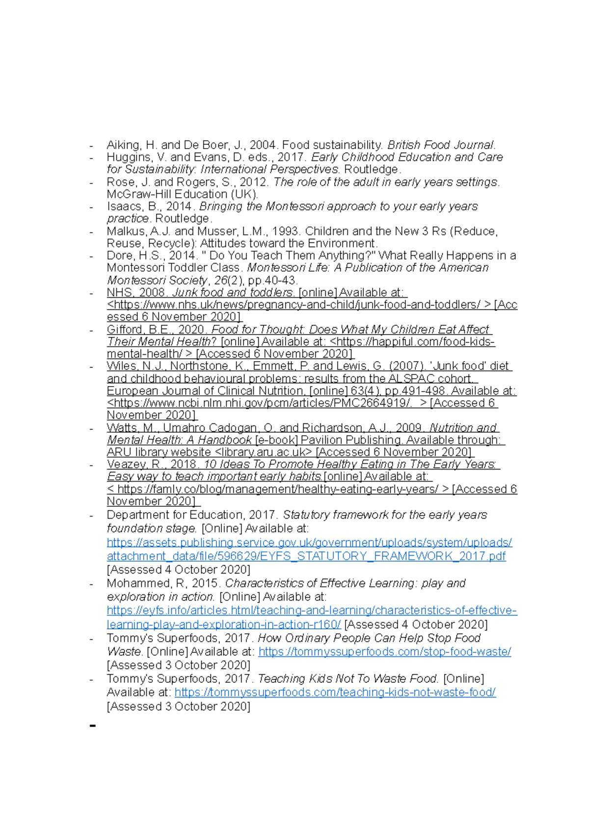 References - Support and guidance with examples of Harvard style ...