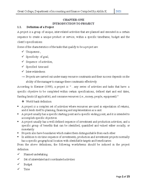 Unit 6 060622092607 - Good - UNIT 6: PROJECT ORGANIZATION AND ...