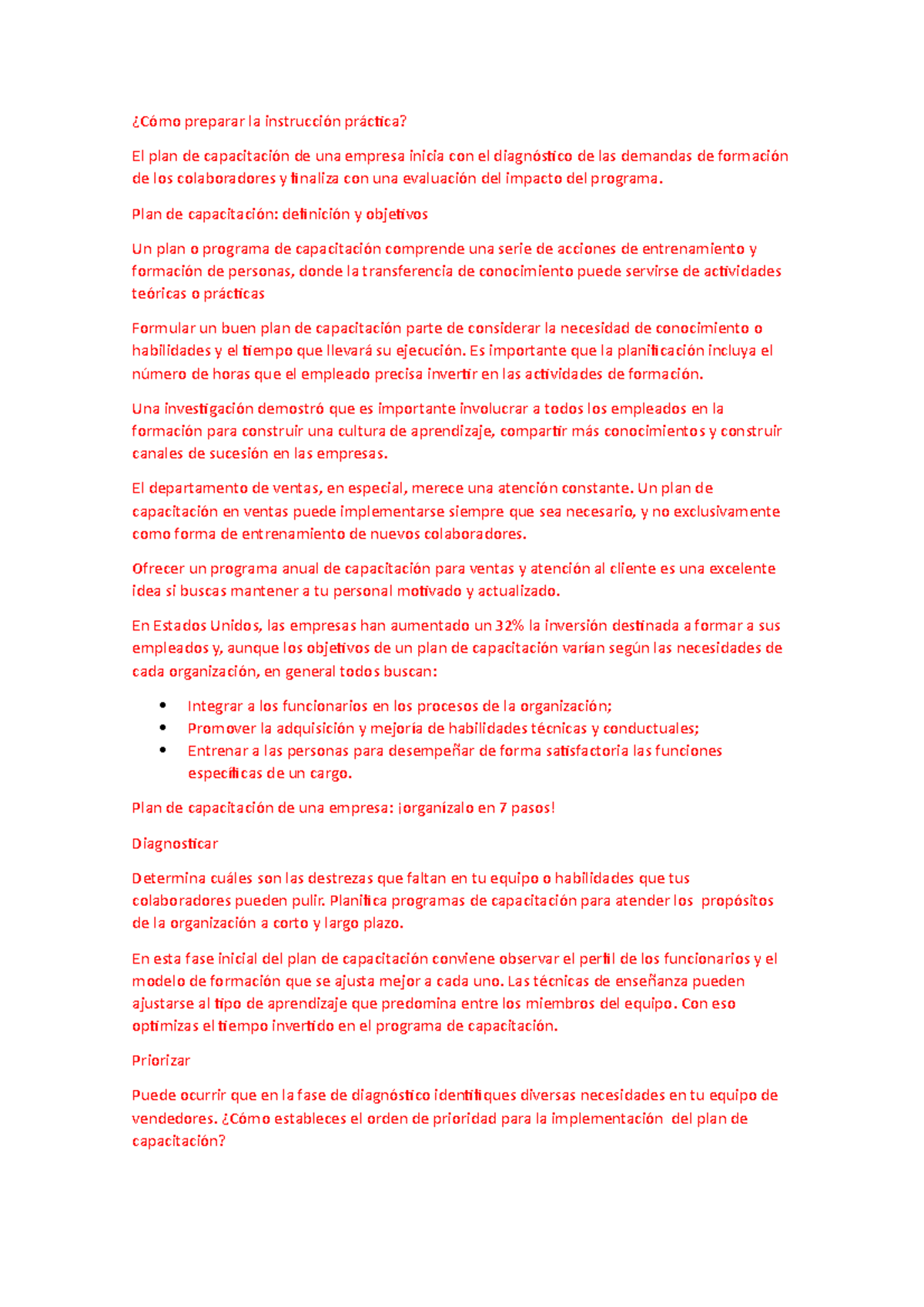 Cómo preparar la instrucción práctica - ¿Cómo preparar la instrucción ...
