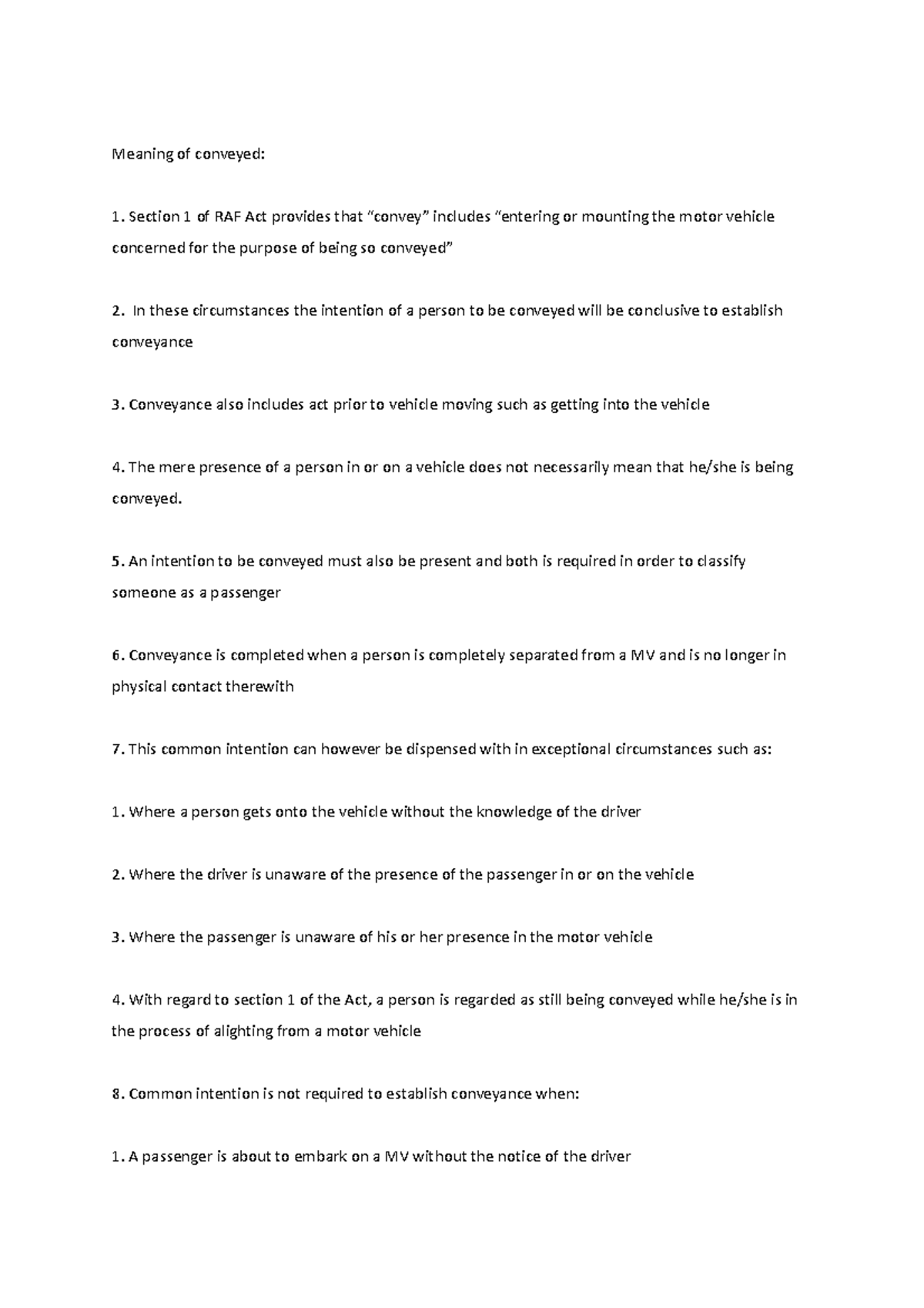 Defination of Convey - Meaning of conveyed: 1. Section 1 of RAF Act ...