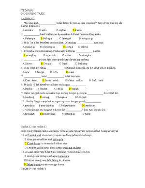 Latihan Sintaksis - n/a - Latihan 1 Menggabungkan ayat Tulis semula ...
