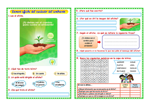 Ficha DIA DEL Medio Ambiente - ciencias sociales - Cuidamos el medio ...