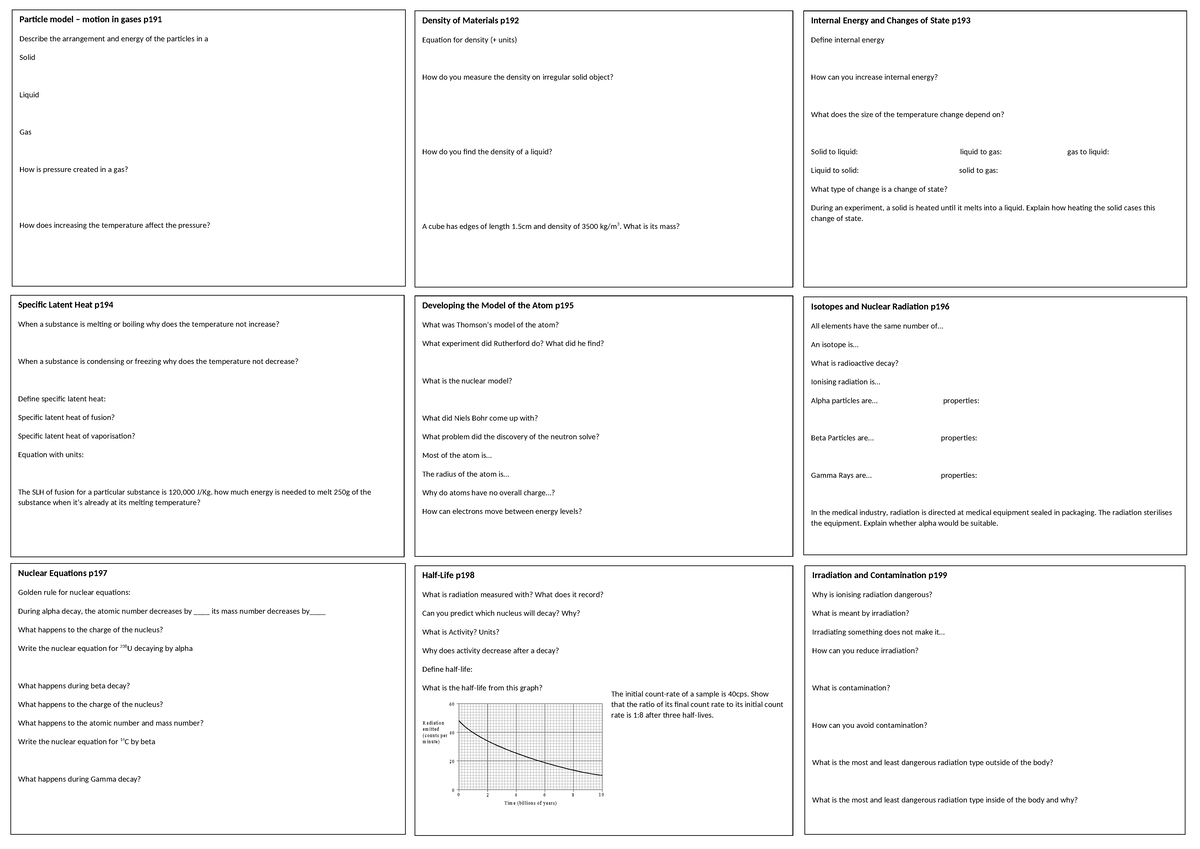 P3 + P4 - Higher - Use this to revise - Particle model – motion in ...