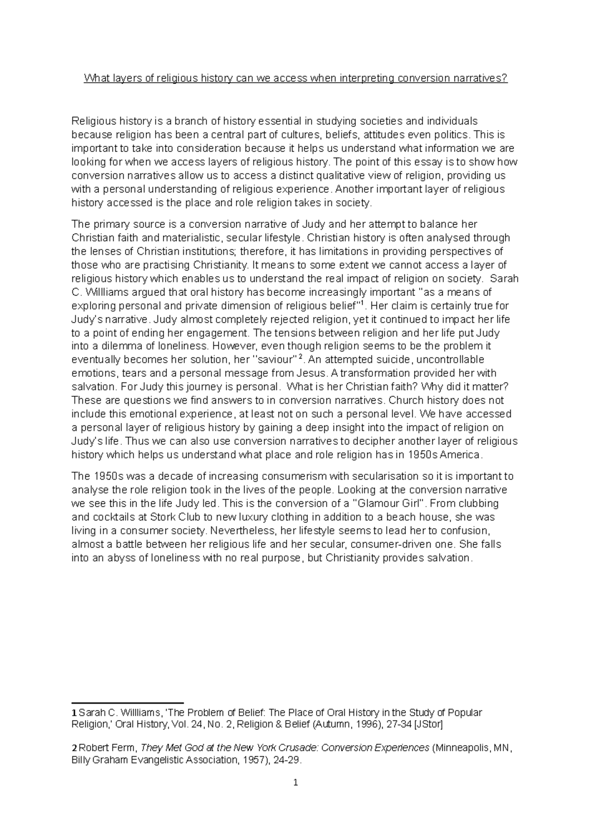 What layers of religious history can we access when interpreting ...