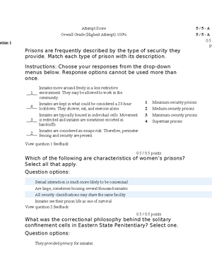 CJ 210 Module 5 Graded Quiz - Attempt Score 20 / 20 - A Overall Grade ...