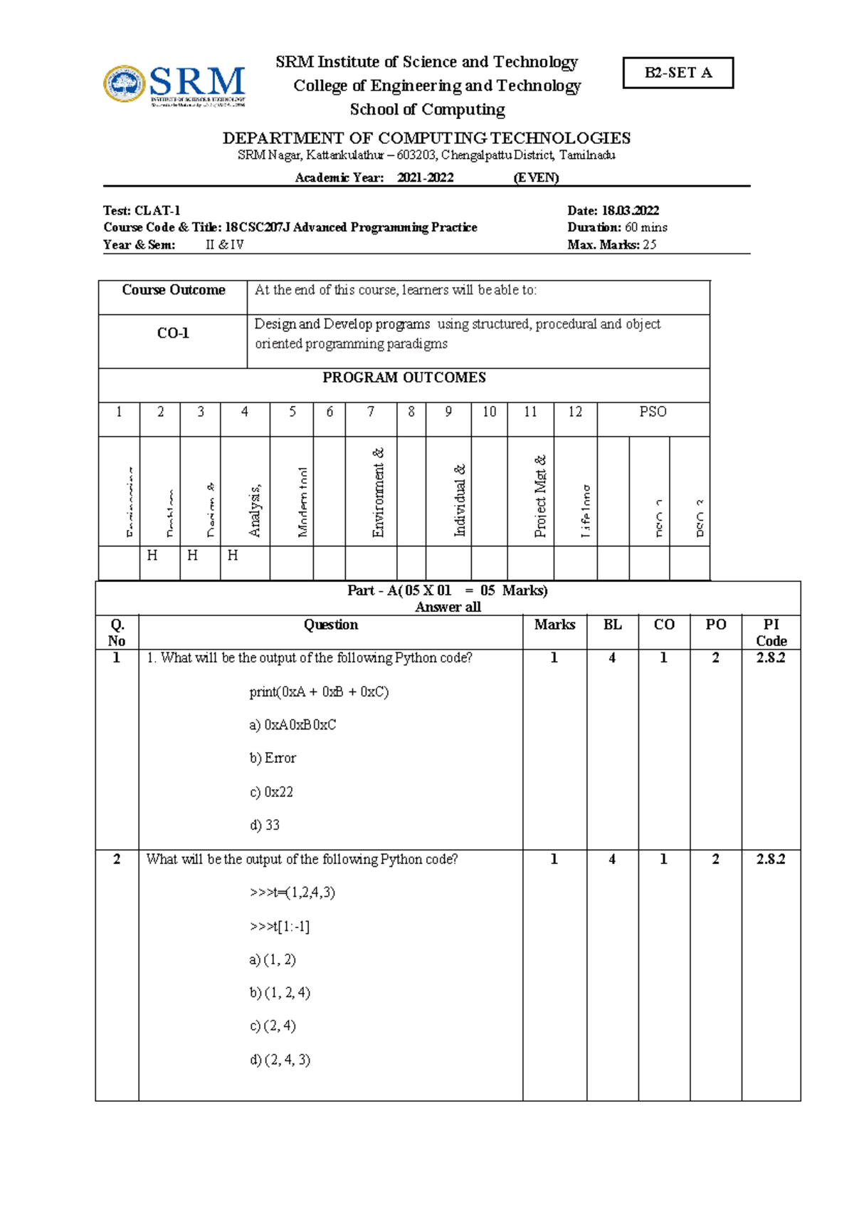 B2-S1-Final - CT PAPERS - SRM Institute of Science and Technology ...