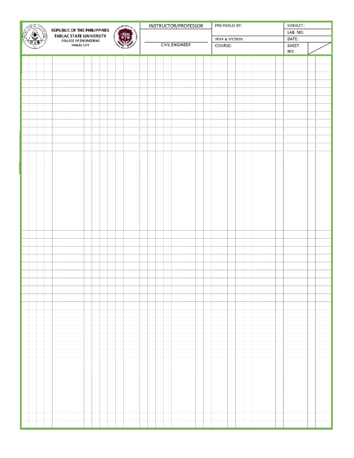 Template Paper LAB-1 - Gjyffyu - BS Civil Engineering - Studocu