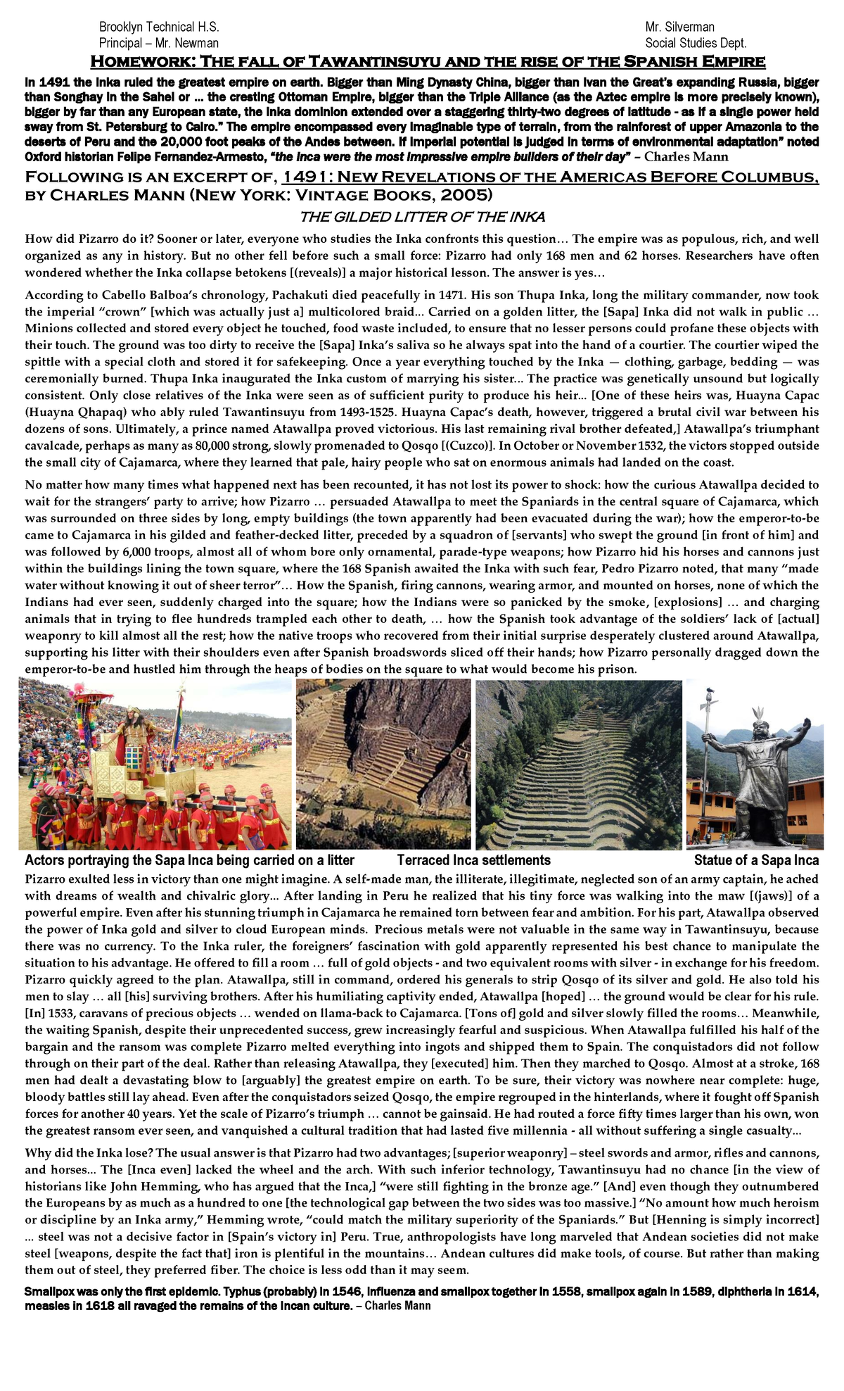 APM#22-GC-Inca Fall - Notes about the fall of inca empire - Brooklyn ...