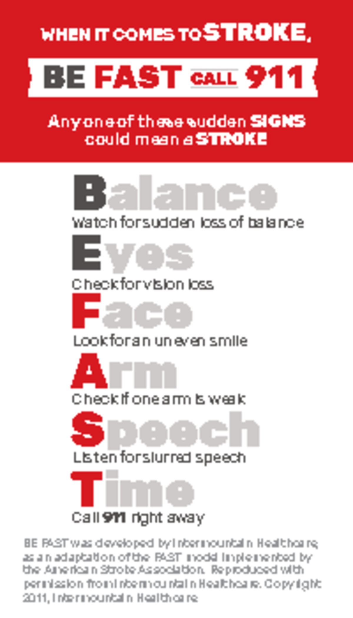 Be fast wallet card acep - BE FAST was developed by Intermountain ...