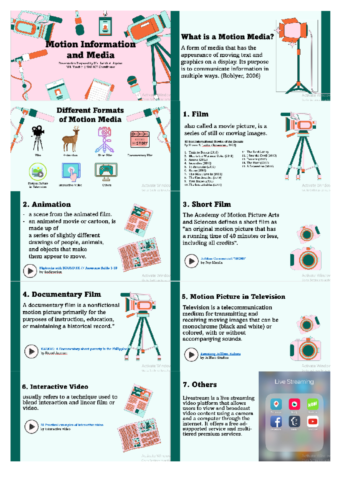 Motion Information and Media notes - What is a Motion Media? Motion ...