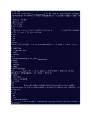 Review questions chapter 7 - Chapter 7 - Exercises List three broad classifications of external ...