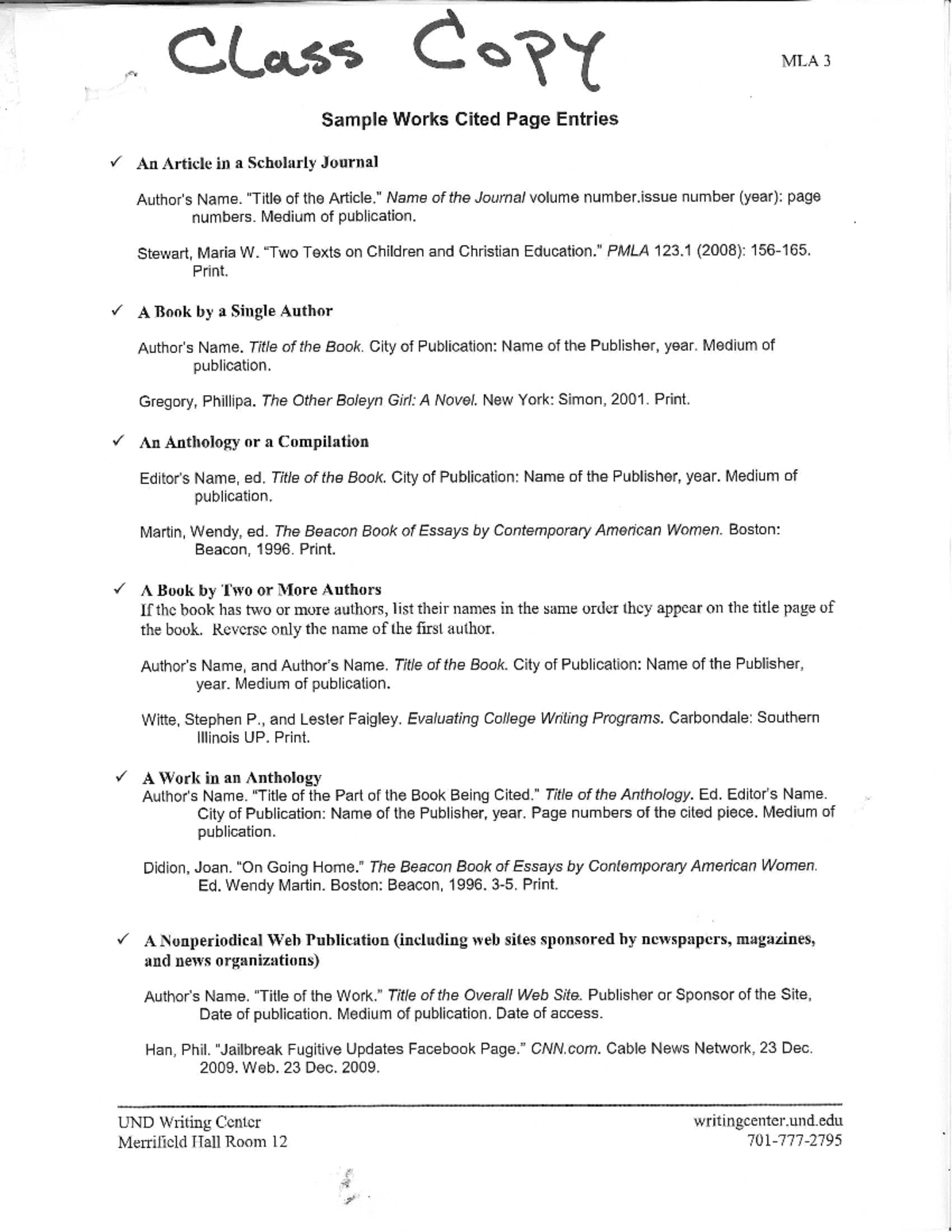 English 4 research works cited page examples - Studocu