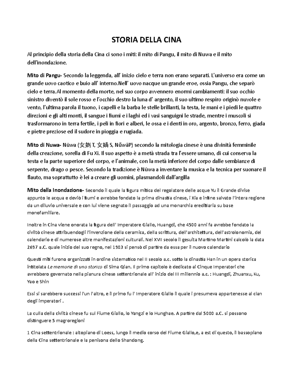 Storia della cina - STORIA DELLA CINA Al principio della storia della ...